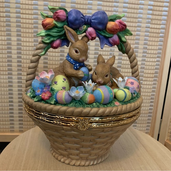 Vintage | Holiday | Cwc Porcelain Easter Bunnies Ceramic Hand Painted ...